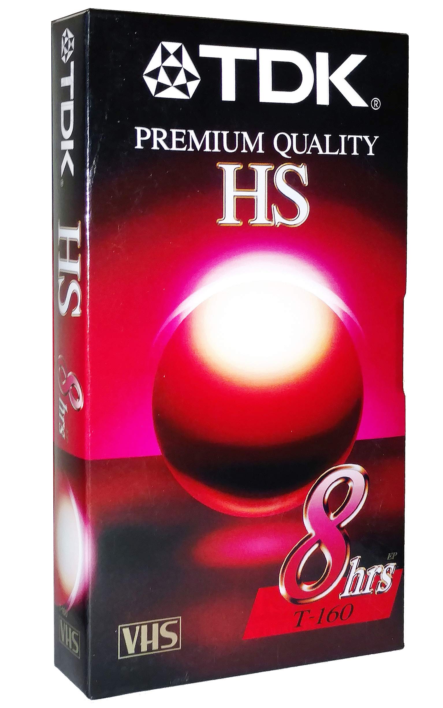 TDK Premium Quality HS T-160 8 Hour EP Video Cassette Tape - Ideal for everyday recording and playback of your favorite programs performance, even under repeated use