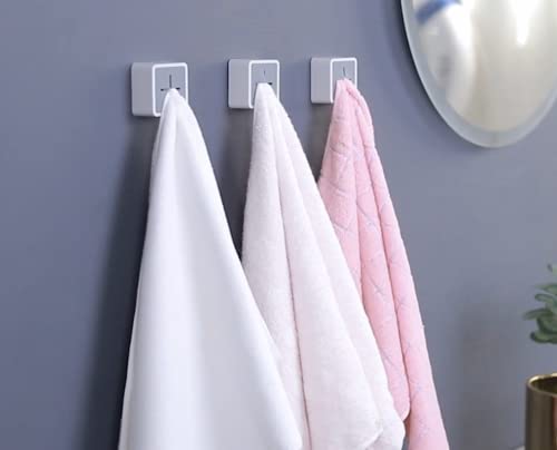 Little Dream Products Wall Hooks for Kitchen Bathroom Trackless Self Adhesive Wall Mounted Hanger Napkin Rack Towel Hook Set of 3 White LDP630HT8 LDP630HT8