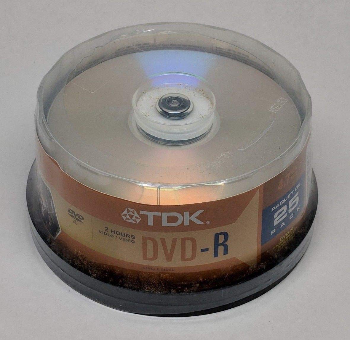 TDK Systems 25PK DVD-R 4.7GB 8X-Spindle (DVD-R47DBCB25)
