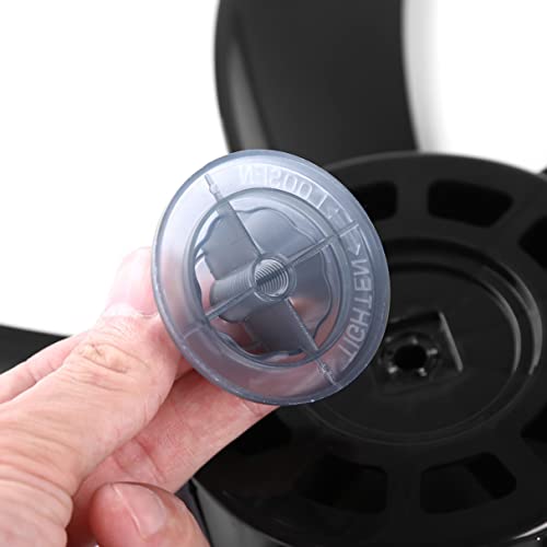 iiniim 5 Leaves Plastic Fan Blade 20 Inch Household Standing Pedestal Fan Table Fanner Replacement Part with Nut Cover Black One Size
