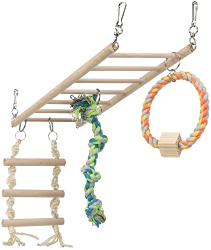 TRIXIE Small Animal Suspension Bridge, Cage Accessories, Pet Toys for Rats, Ferrets 35 x 15cm