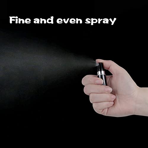 Fivexing 2Pcs Refillable Perfume Atomizer Bottles,Portable Mini Separate Perfume Bottle,Travel and Outings Spray Boxes Dispensers 5ml/0.2oz (Black)
