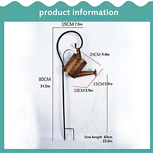 QYK -Shower Garden Art Light, Powered Watering Can Led Light Fairy Lights String, Party Home Garden Yard Decor, Yard Decor Solar Lamps Outdoors