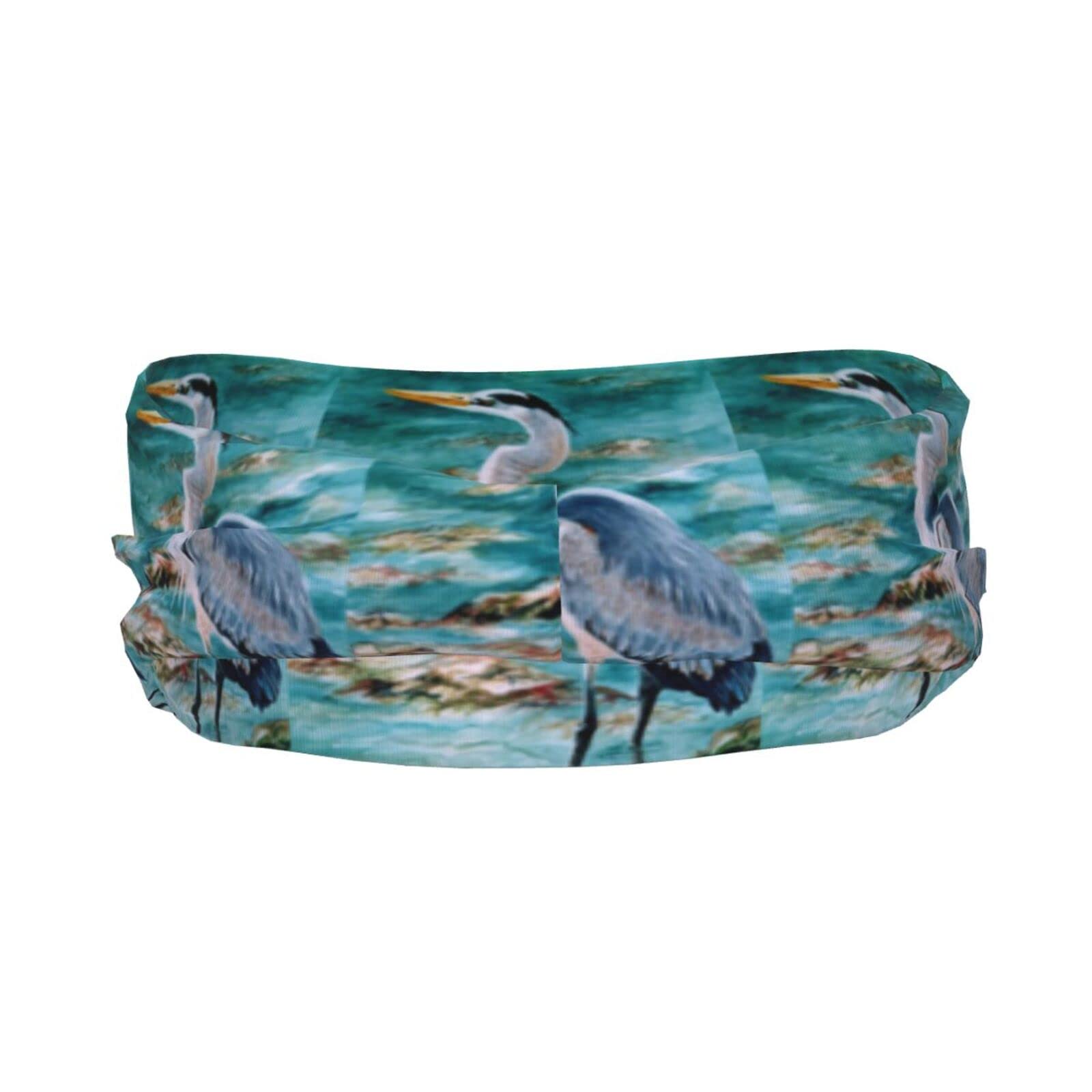 Camping Headband Great Blue Heron Moisture Wicking Non-Slip Sweatbands