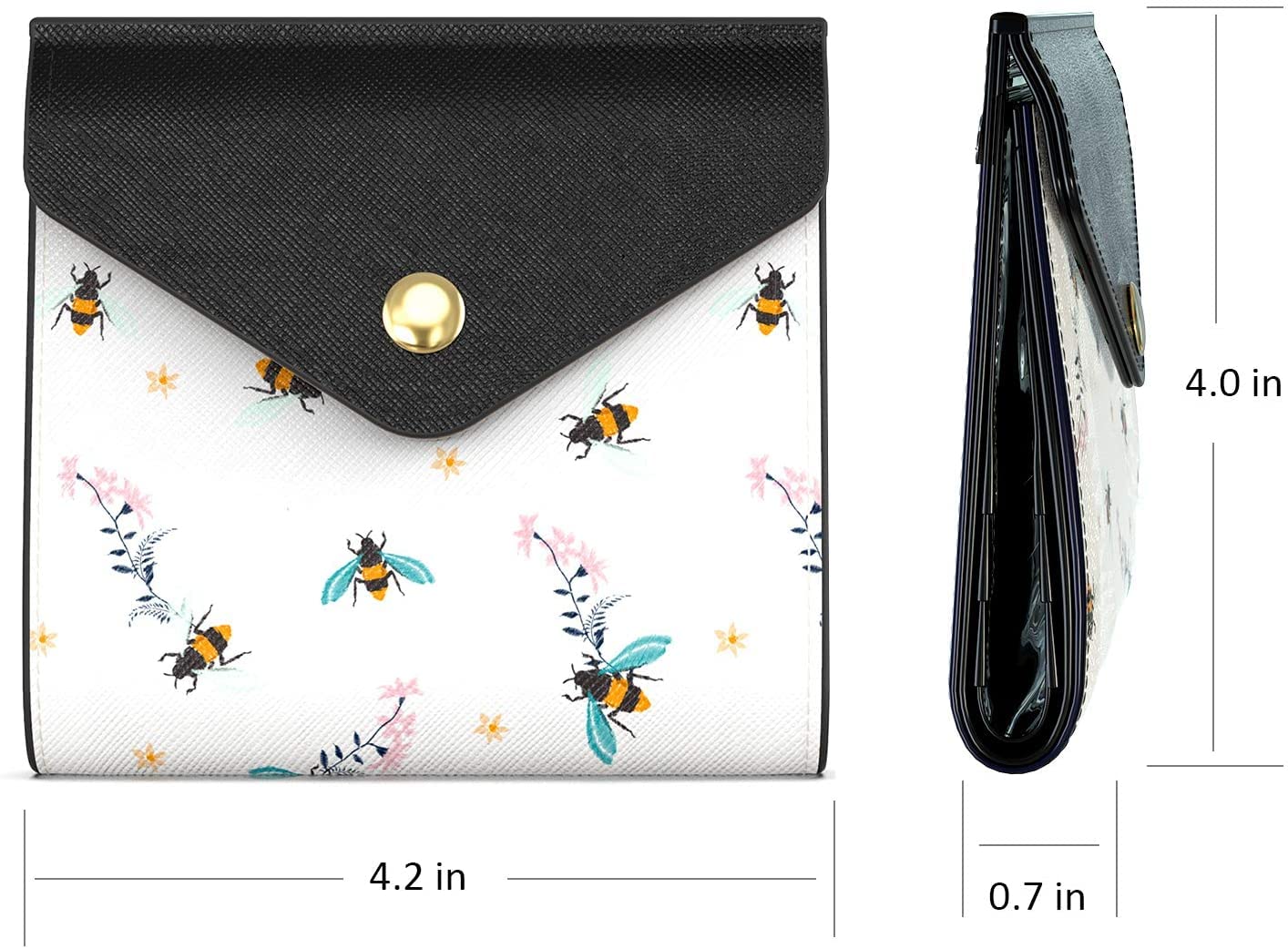 Rose Lake Women Wallet (5 Pack) Bifold Pocket Change Purse RFID Blocking Pouch with Snaps Closure Gifts for Girls (Mult Color-5 Pcs)