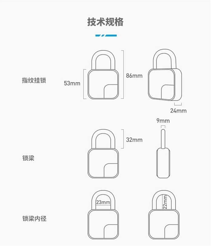 Bicycle Locks Heavy Duty Anti Theft Bike Lock Fingerprint Padlock Keyless Smart Lock - Thumbprint Biometric Padlock Ip66 Waterproof Portable Security Locker for Door,Bicycle,Scooter,Tool