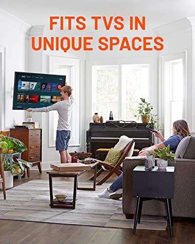 ECHOGEAR Corner TV Wall Mount for Big TVs - 24 Inches of Extension Plus Smooth Full Motion - Mount TVs Up to 65" in The Corner Or Up to 75" On A Flat Wall - Drilling Template & Cable Ties Included