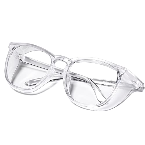 PSI Anti Fog Safety Glasses for Women Men, Cute Lab Stylish Anti-Scratch Protective Eyewear ,Blue Light Blocking Glasses Safety Goggles for Nurses Clear
