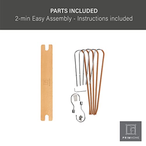 PRIM HOME Pants Hangers Space Saving - Wood Scarf Hangers for Closet Organizer - Jean Hangers Scarf Holder Closet Space Saving Hangers - Pants Rack Leggings Hanger Space Saver Closet Organization