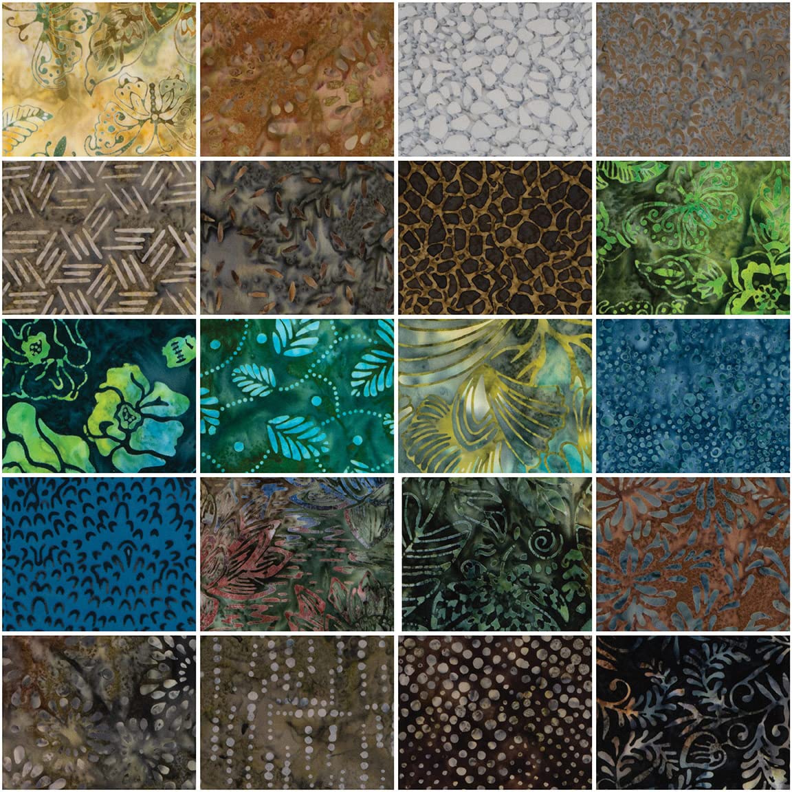Batiks Expressions Riverbed Rolie Polie 40 2.5-inch Strips Jelly Roll Riley Blake RP-RVRBD-40