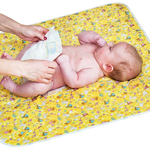 Portable Changing Pad - Large 31,5 x 25,5" Foldable Baby Changing Mat - Waterproof Wipable Travel Liners for Newborn Infant Todlers Kids - Change Diaper On The Go with Nappy Changer Mats