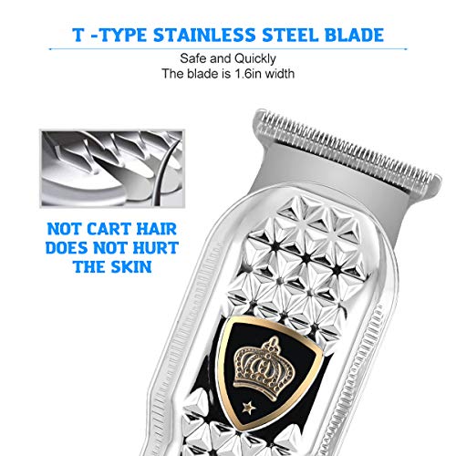 BESTBOMG Beard Trimmer for Men, Men Hair Clippers USB Rechargeable Beard Trimmer Shaver Mustache Grooming Kit for Home Barber