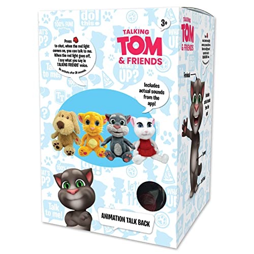 Relsy Talking Tom & Friends, My Talking Tom 12 Inch Plush Toy with Interactive Features, Talkback Talking Friends Stuffed Cuddly Plush Toy 12"