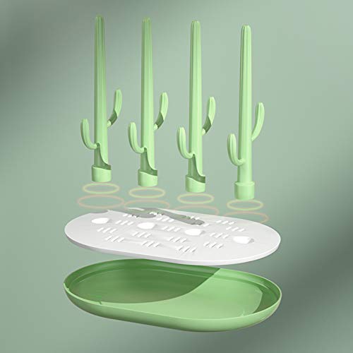Happiddler Baby Bottle Drying Rack, Large Capacity Bottle Dyer Holder for Baby Bottles Nipples Cups Pump Parts and Accessories (Green)