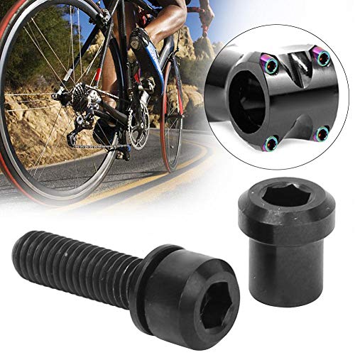 Bicycles Bolts Replacement Accessories wear-Resistant 4PCS Alloy M5*18 Stem Screws Set for Trail Riding for School Sports(Black)