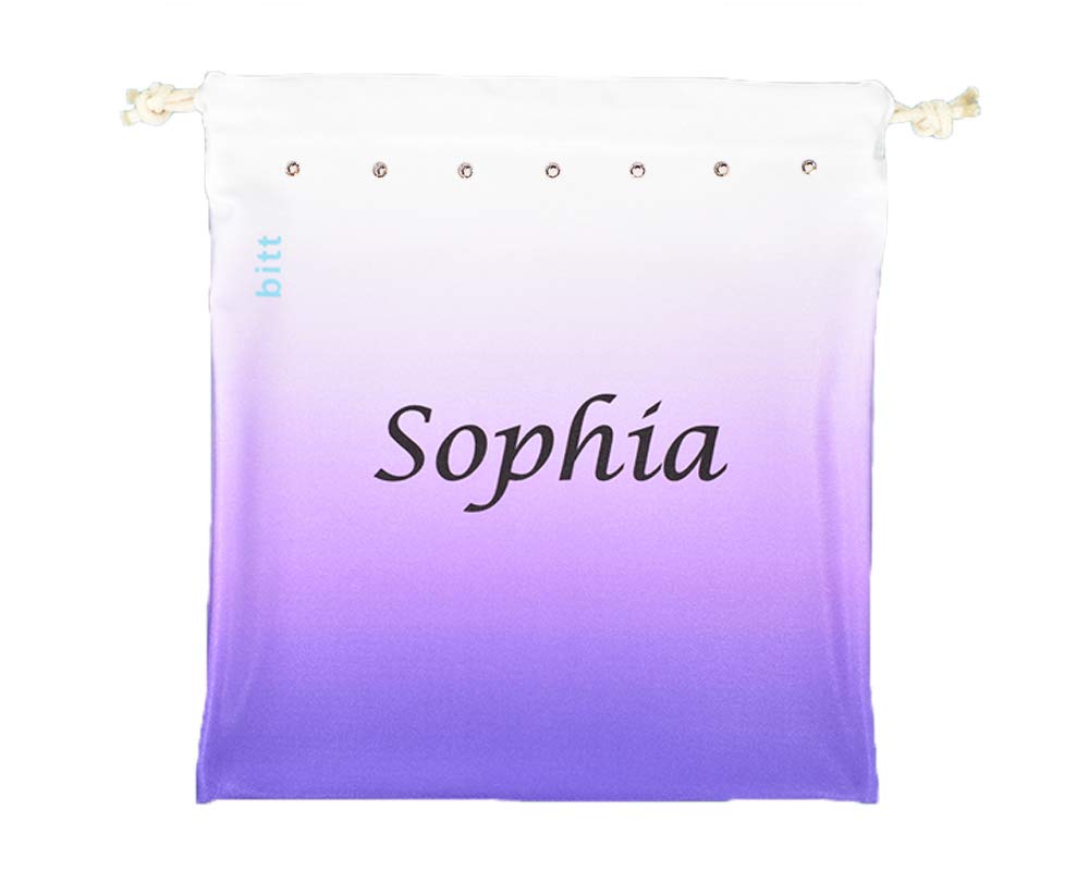 Bitt Sportswear Personalized Gymnastics Grip Bag - Ombre Colors, Customized Bag with Crystals Option (Purple Ombre)