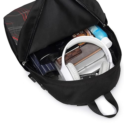 GADEKD Megan Singer Thee Rapper Stallion 17Inch Travel Laptop Backpack Durable Daypack with USB Charging Port Computer Bag Gifts for Men & Women