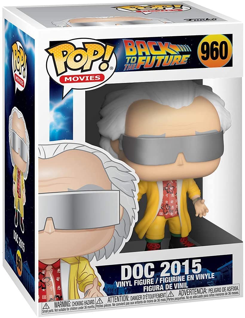 POP Back to The Future - Doc 2015 [Dr. Emmett Brown] Funko Pop! Vinyl Figure (Bundled with Compatible Pop Box Protector Case), Multicolored, 3.75 inches