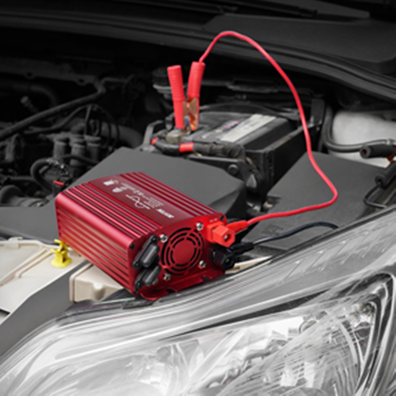 BESTEK 300W Power Inverter DC 12V to 110V AC Car Inverter with 4.2A Dual USB Car Adapter (Black)