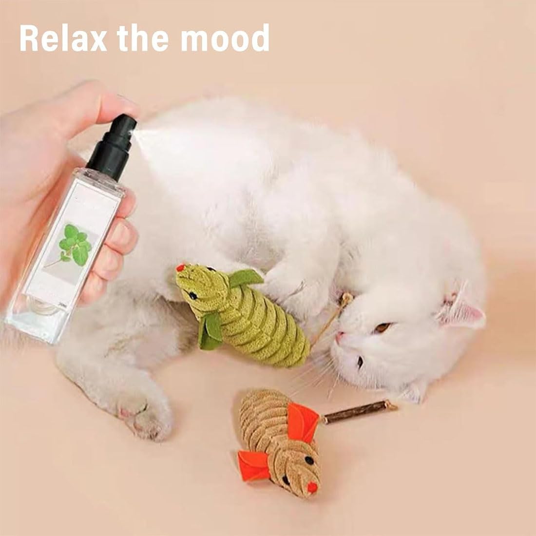 DENGWANG Herbal Cat Joy, Kitty Joy Herbal Cat Joy, Celery Pets Herbal Cat Joy, Kitty Joy Herbal Spray, Cat Stress and Anxiety Relief, Happy Living Space for Your Cat (3Pcs)
