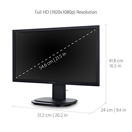 ViewSonic VG2249 22 Inch 1080p Ergonomic LED Monitor with HDMI DisplayPort and DaisyChain for Home and Office, blue