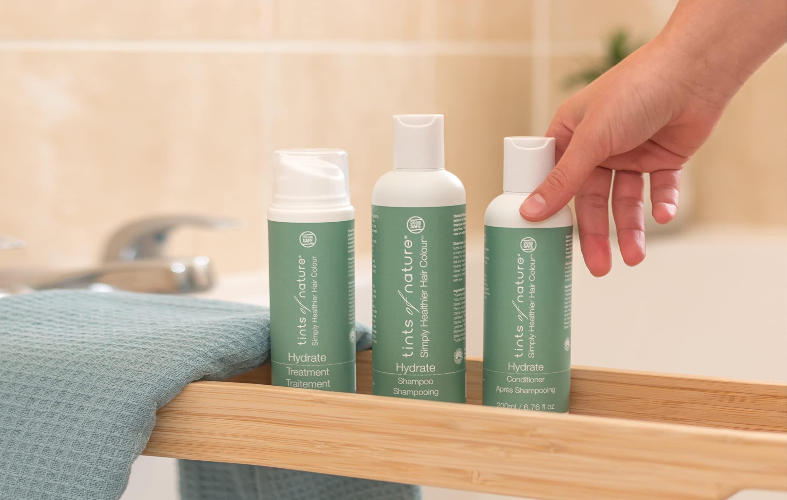 Tints of Nature Natural and Organic Hydrate Shampoo, Intensely Hydrating, Vegan, 1 x 250ml