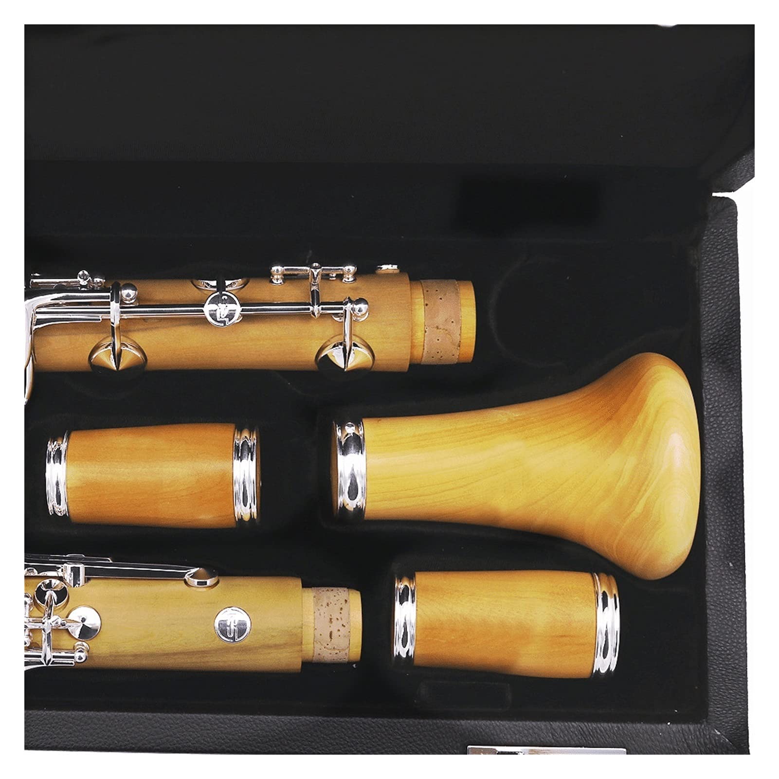 Clarinet Boxwood Bb Professional Clarinet with Mouthpiece Silver Plated 19 Keys