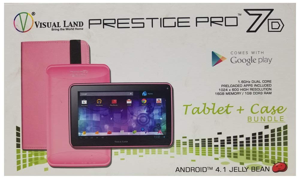 Visual Land Prestige Pro ME-7D-16GB-PNK 7" Tablet 16GB Memory Dual Core