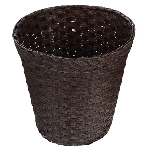 Healeved Waste Basket Garbage Can for Bedroom Bathroom Laundry Basket Household Waste Paper Basket Woven Storage Basket Office Basket Wicker Hamper