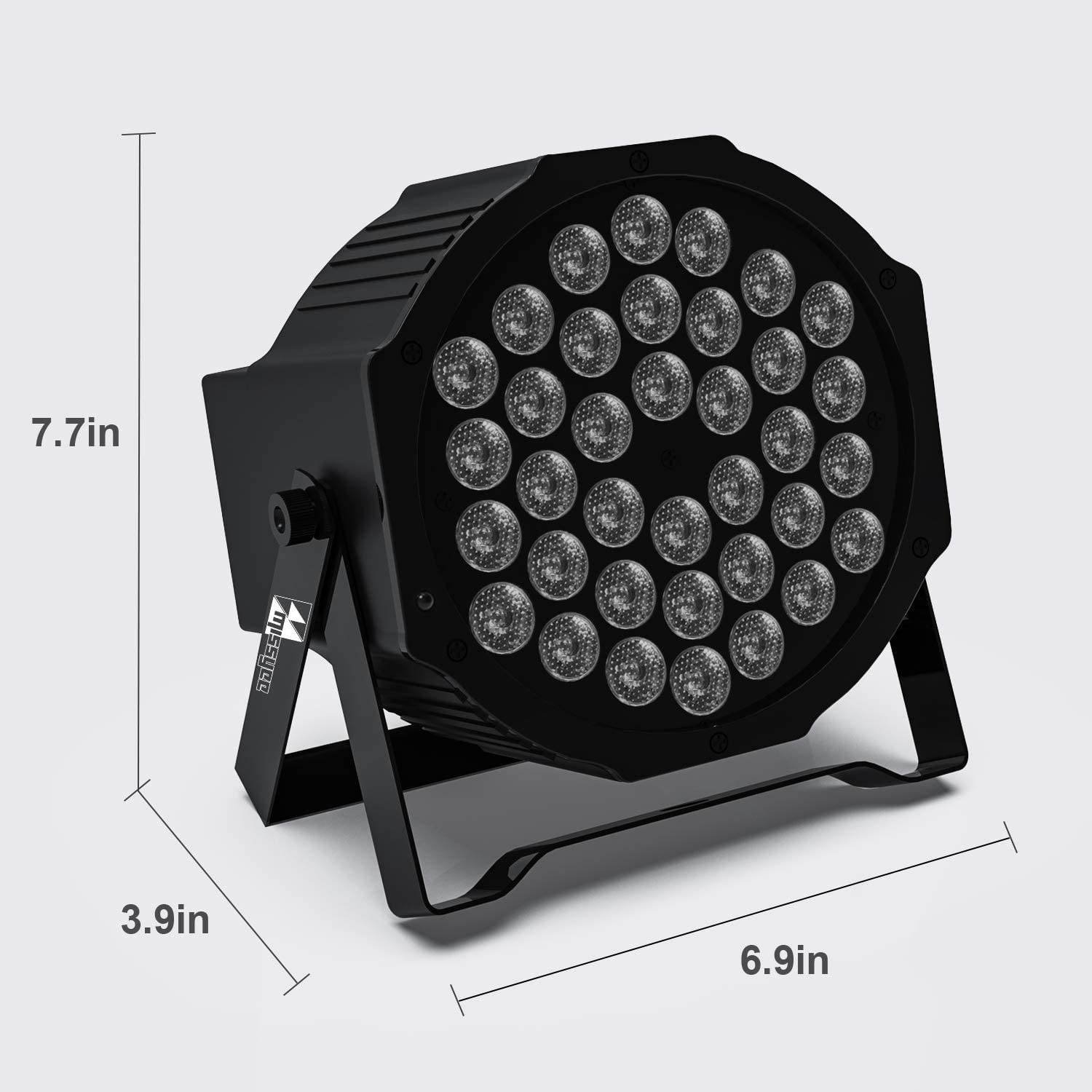 Missyee 36 RGB LED DJ Stage Uplight -DMX Control Sound Activated with Remote Control and 9 Modes LED for Wedding, Events, Christmas and Halloween Music Disco Party -R&D in USA-4 Pack