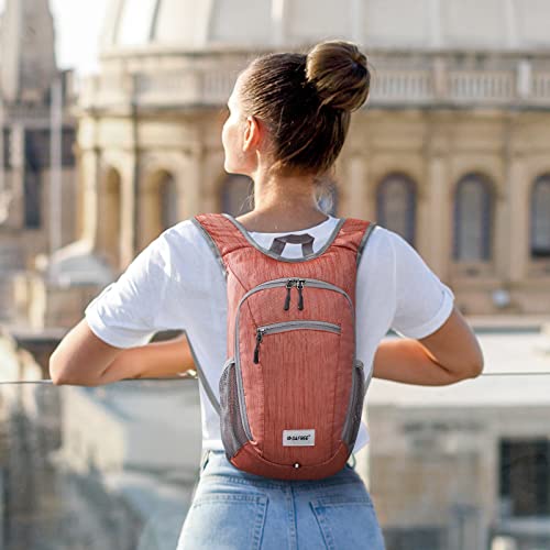 G4Free 10L/15L Hiking Backpack Lightweight Packable Hiking Daypack Small Travel Outdoor Foldable Shoulder Bag(Red)