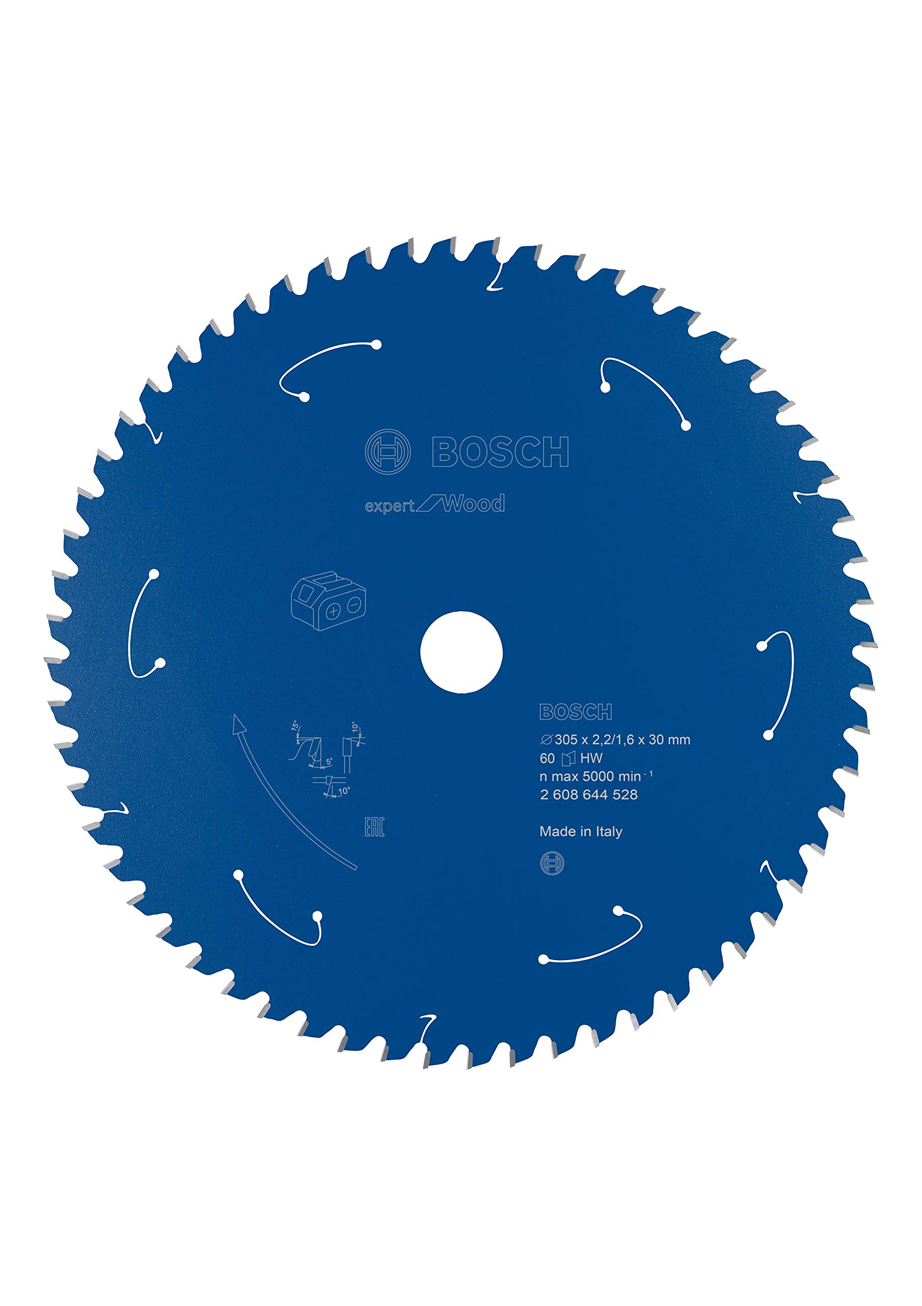 Bosch Professional Circular Saw Blade Expert (for Wood, 305 x 30 x 2.2 mm, 60 teeth; Accessories: Cordless Circular Saw)