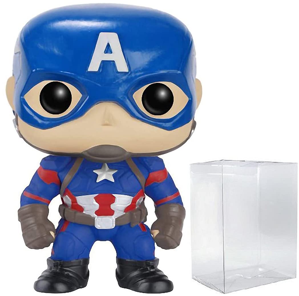 POP Marvel: Captain America 3: Civil War - Captain America Funko Vinyl Figure (Bundled with Compatible Box Protector Case)