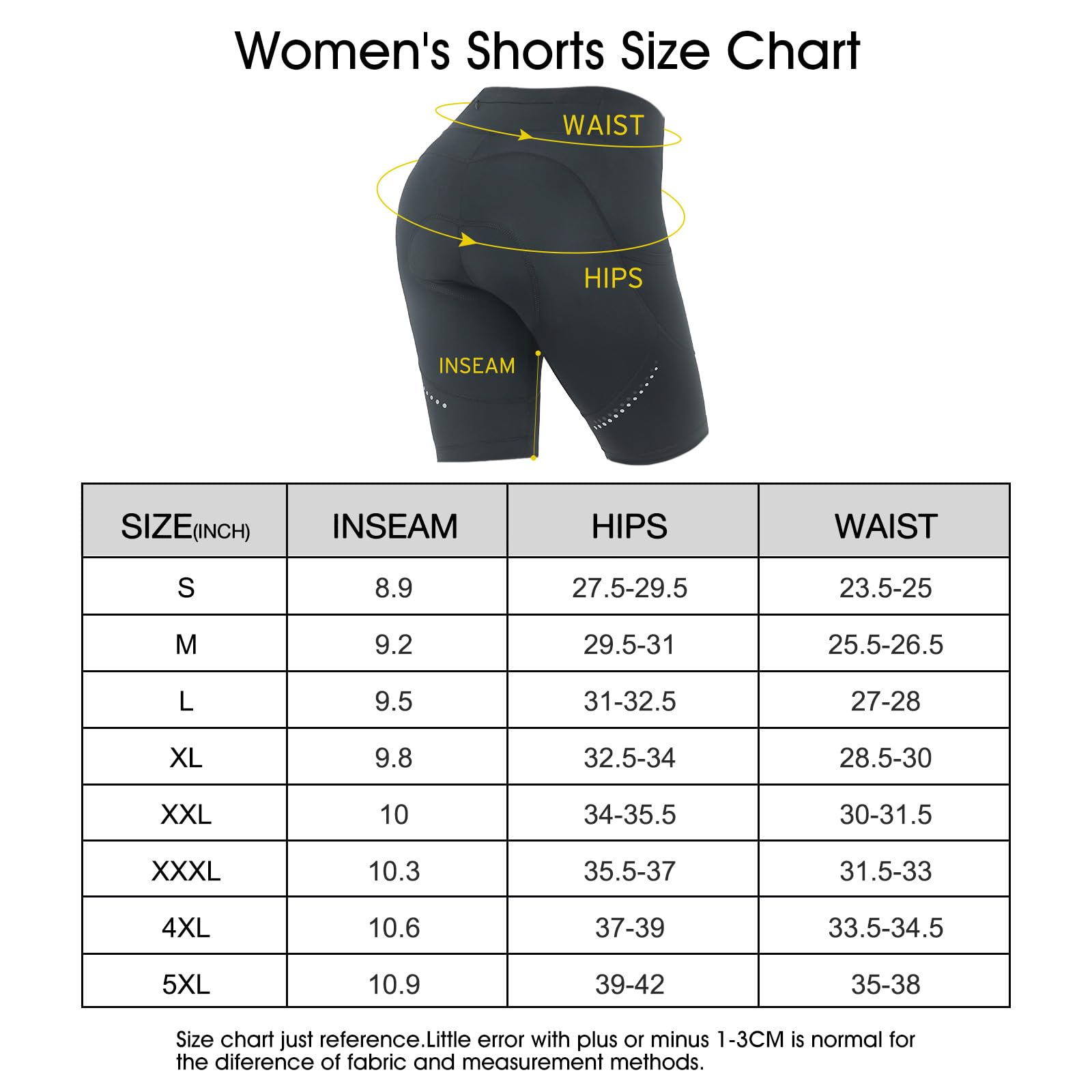 beroy padded bike shorts women,Cycling Shorts Women Padded(4XL Black)