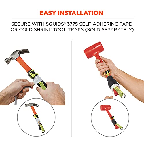 Ergodyne Squids 3703 Tool Tail Attachment with Loop End, Standard Length, 15 Pounds,Lime