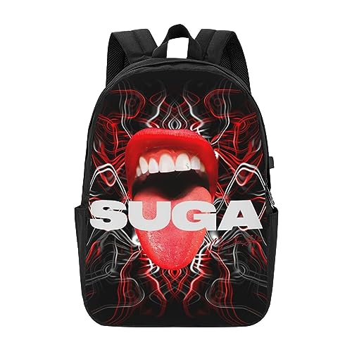 GADEKD Megan Singer Thee Rapper Stallion 17Inch Travel Laptop Backpack Durable Daypack with USB Charging Port Computer Bag Gifts for Men & Women