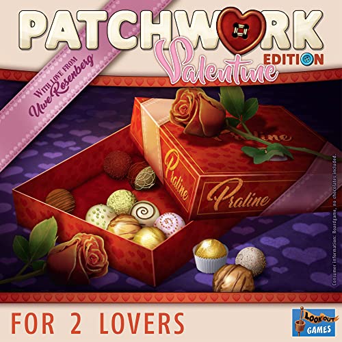 Patchwork Board Game Valentine's Day Edition | Strategy Game | Puzzle Game | Family Board Game for Kids and Adults | Ages 8 and up | 2 Players | Average Playtime 30 Minutes | Made by Lookout Games