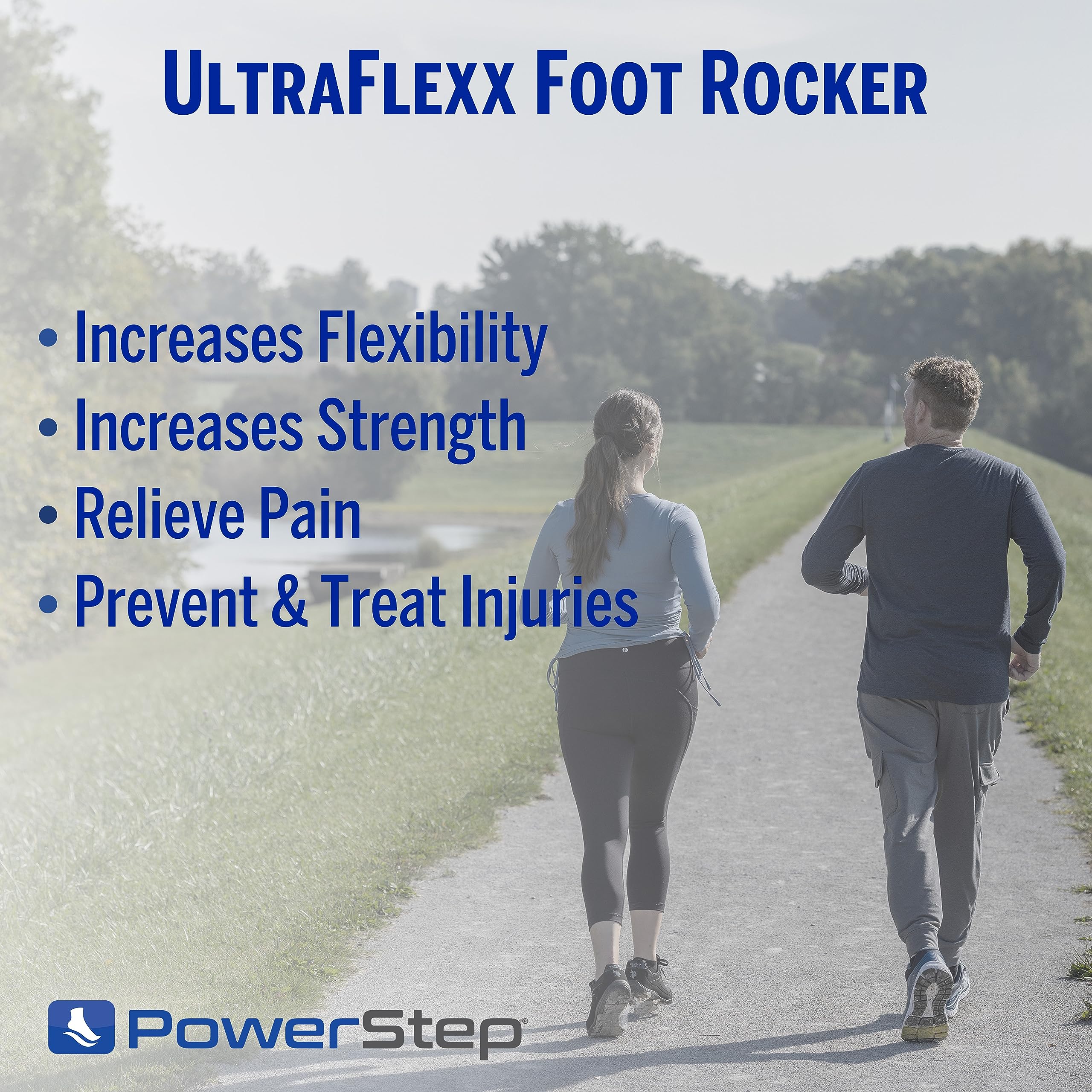 PowerStep UltraFlexx Foot Rocker, Foot and Calf Stretching, Pain Relief for Plantar Fasciitis, Achilles Tendonitis, Shin Splints, Increased Flexibility & Strength