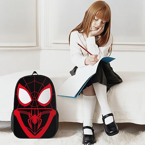 DTREEL Cartoon Backpack 3 Piece Set Girls Boys Adults 17" Backpacks with Lunch Box Pencil Case For School Travel Daypack 17 Inch