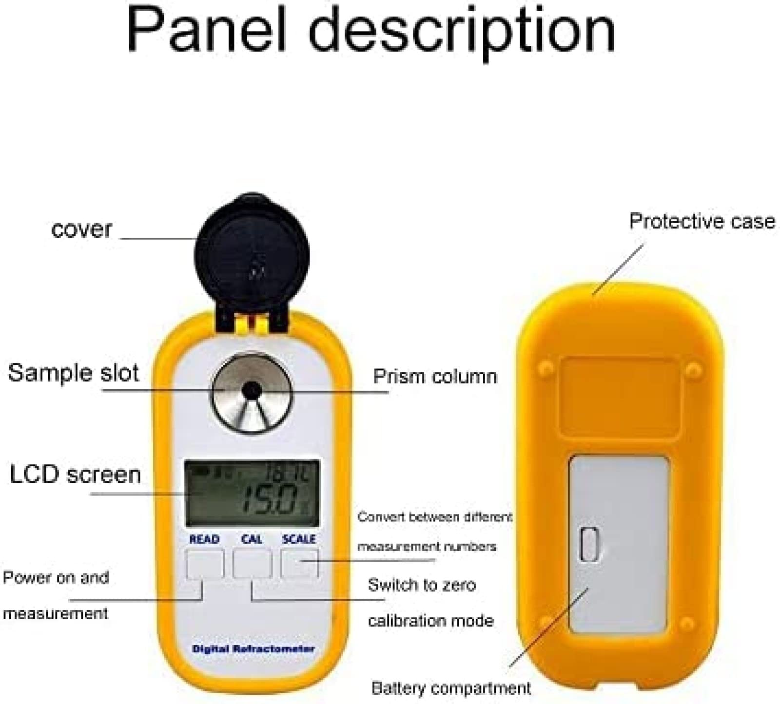 Digital Honey Refractometer/High Accuracy Honey Moisture Tester with ATC for Maple Syrup, and Molasses, Bee Keeping Supplies, 0-90% Brix Scale Range,Tranquillity69