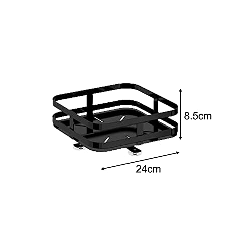 Fenteer Turntable Spice Rack Lazy Susan,360°Rotating Spice Racks for Kitchen Cabinet,Turntable Organizer for Cupboard, Refrigerator, Bathroom, Cosmetic, Table, Square 1 Tier