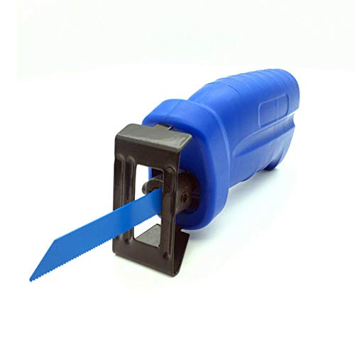DENESTUS Portable Reciprocating Saw Adapter with Extra 3 Reciprocating Saw Blades 9mm Connecting Rod and Ergonomic Handle Electric Drill for Wood Metal Cutting