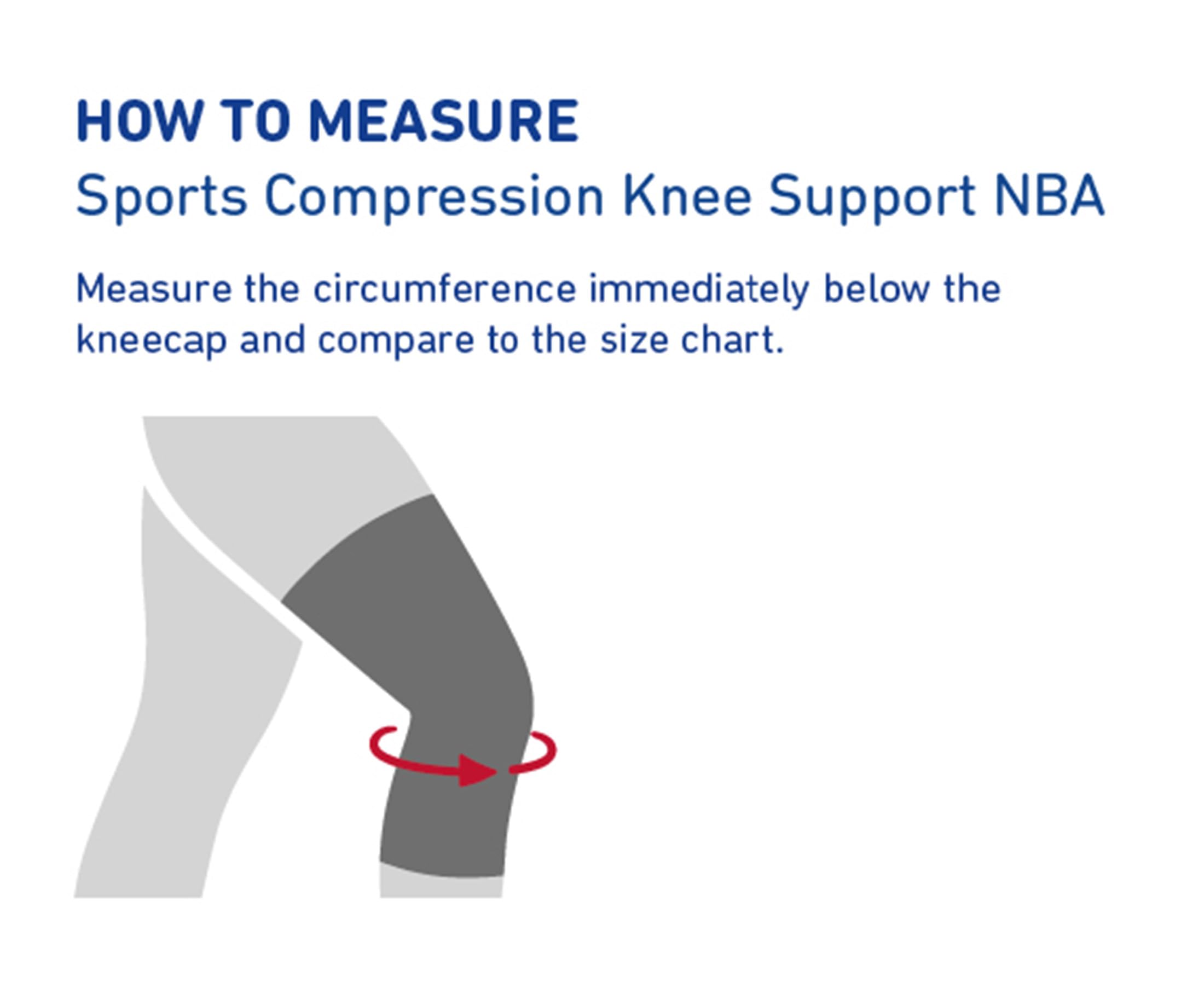 Bauerfeind Sports Compression Knee Support NBA - Lightweight Design with Gripping Zones for Basketball Knee Pain Relief & Performance with Team Designs (Black, L)