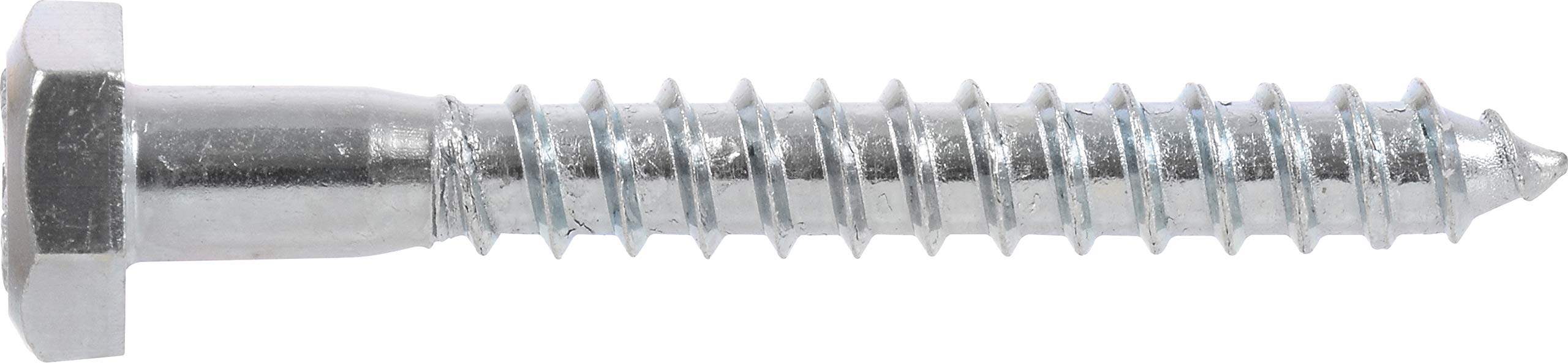 The Hillman Group 230018 Zinc Hex Lag Screw, 1/4" x 2-1/2", 100 Pieces