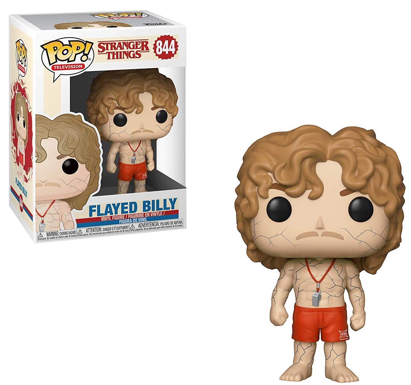 POP Stranger Things - Flayed Billy [Lifeguard Billy] Funko Pop! Vinyl Figure (Bundled with Compatible Pop Box Protector Case) Multicolored 3.75 inches