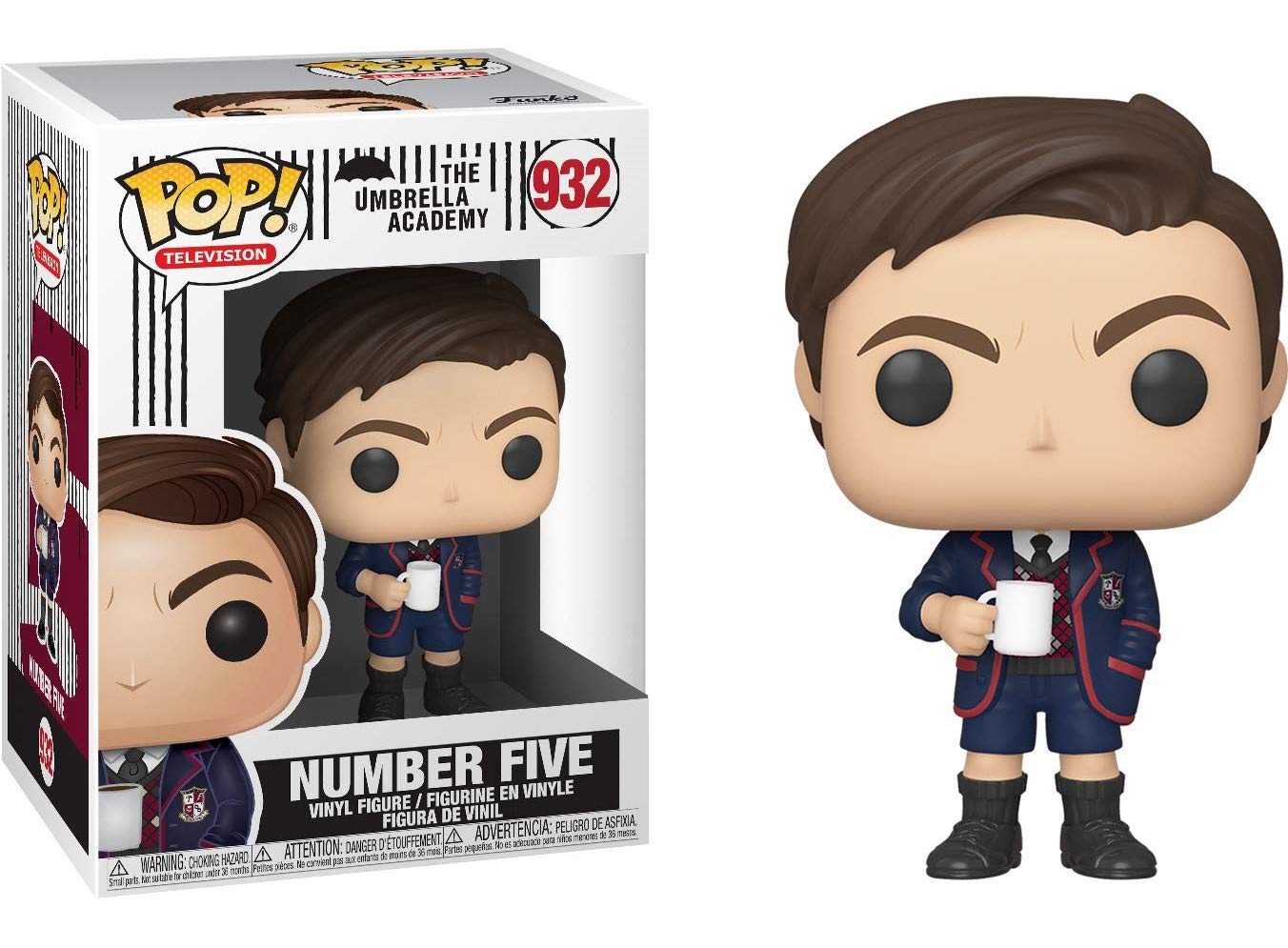 POP Umbrella Academy - Number Five Funko Pop! Vinyl Figure (Bundled with Compatible Pop Box Protector Case), Multicolored, 3.75 inches