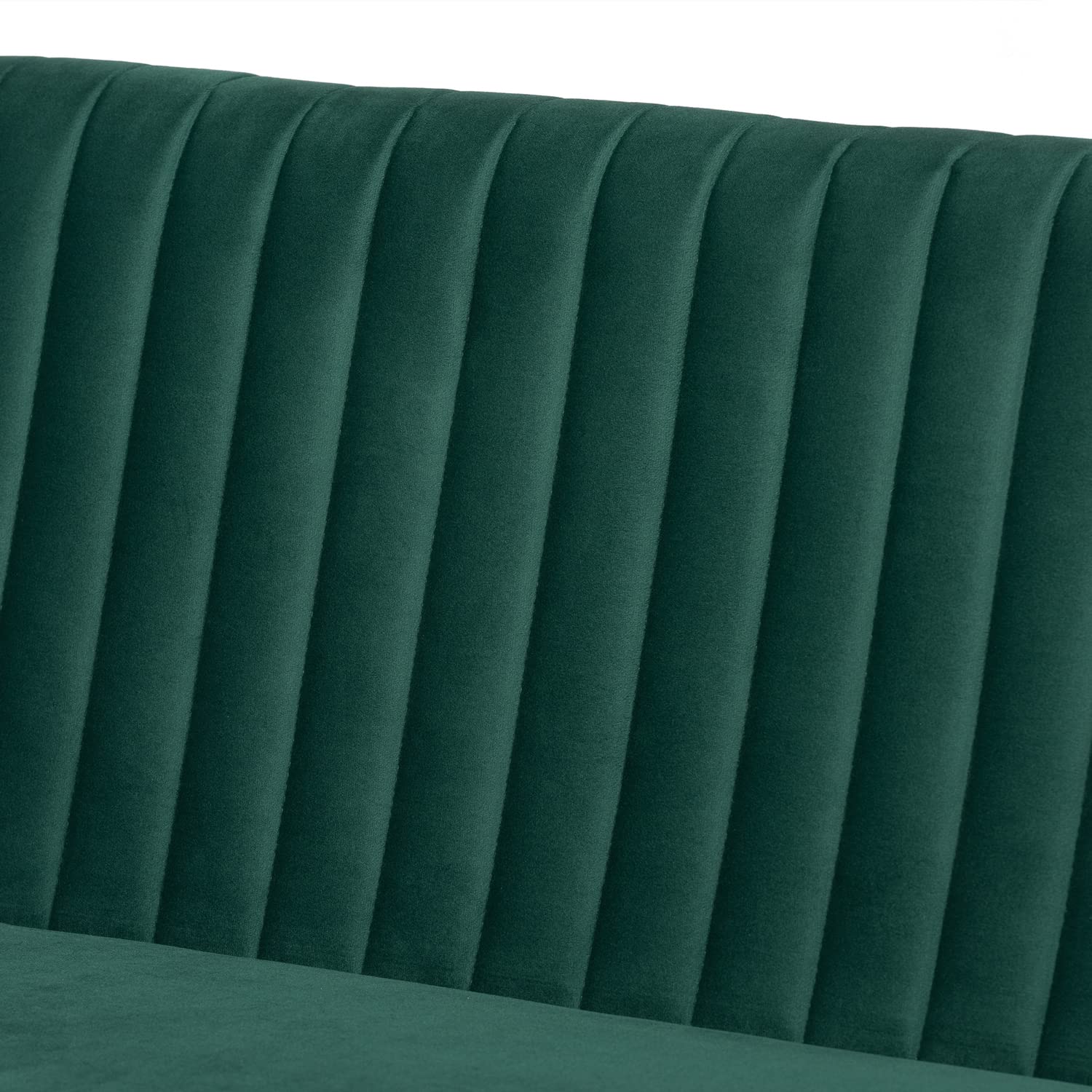 Baxton Studio Alvis Green Velvet and Brown Wood 2-Piece Dining Nook Set