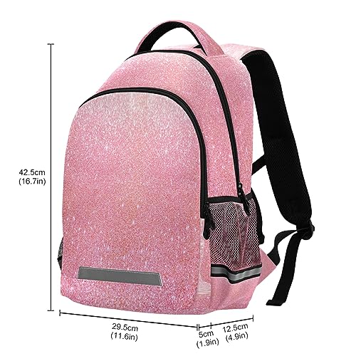 Eionryn Sparkly Pink Glitter Backpack Unicorn Galaxy Laptop Backpacks Book Bags Water Resistant Daypack Durable College Shoulder Bag Sports Travel Day Pack