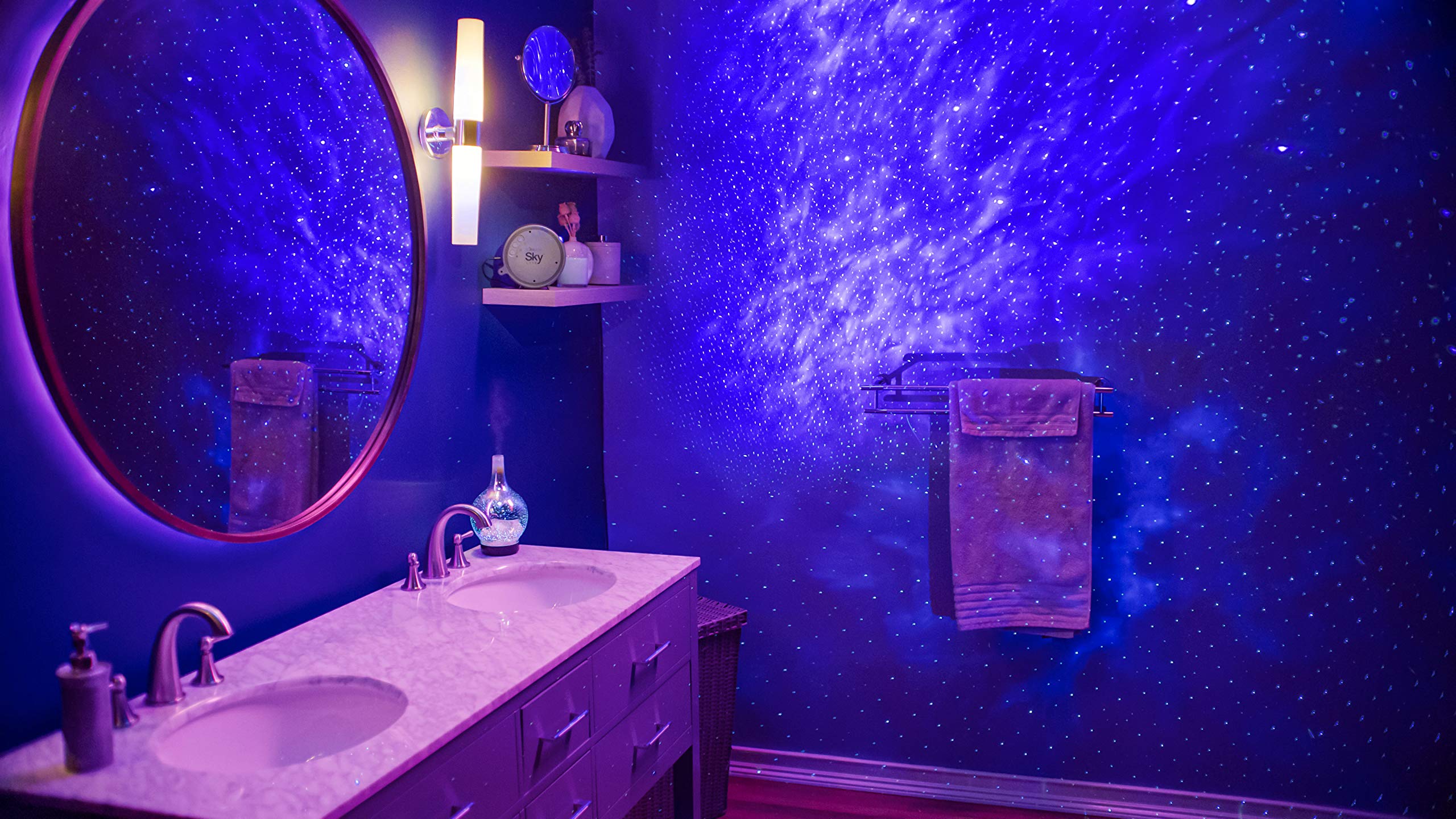 BlissLights Sky Lite - LED Laser Star Projector, Galaxy Lighting, Nebula Lamp (Blue Stars)