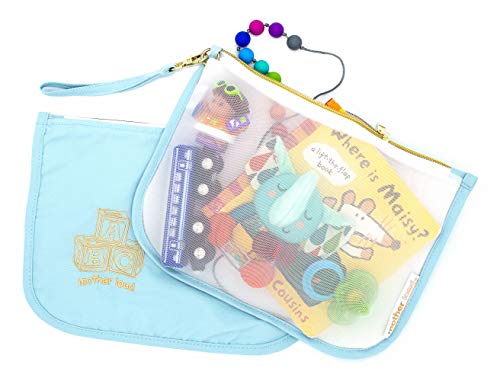 Mother Load Diaper Bag Organizer Pouches Worry-Free, Outing Essentials for Your On-The-Go Family, Includes Snack Bag, Toy Pouch, New Mom Stuff Bag with Hidden Pocket 3pc - Set Perfect Shower Gift